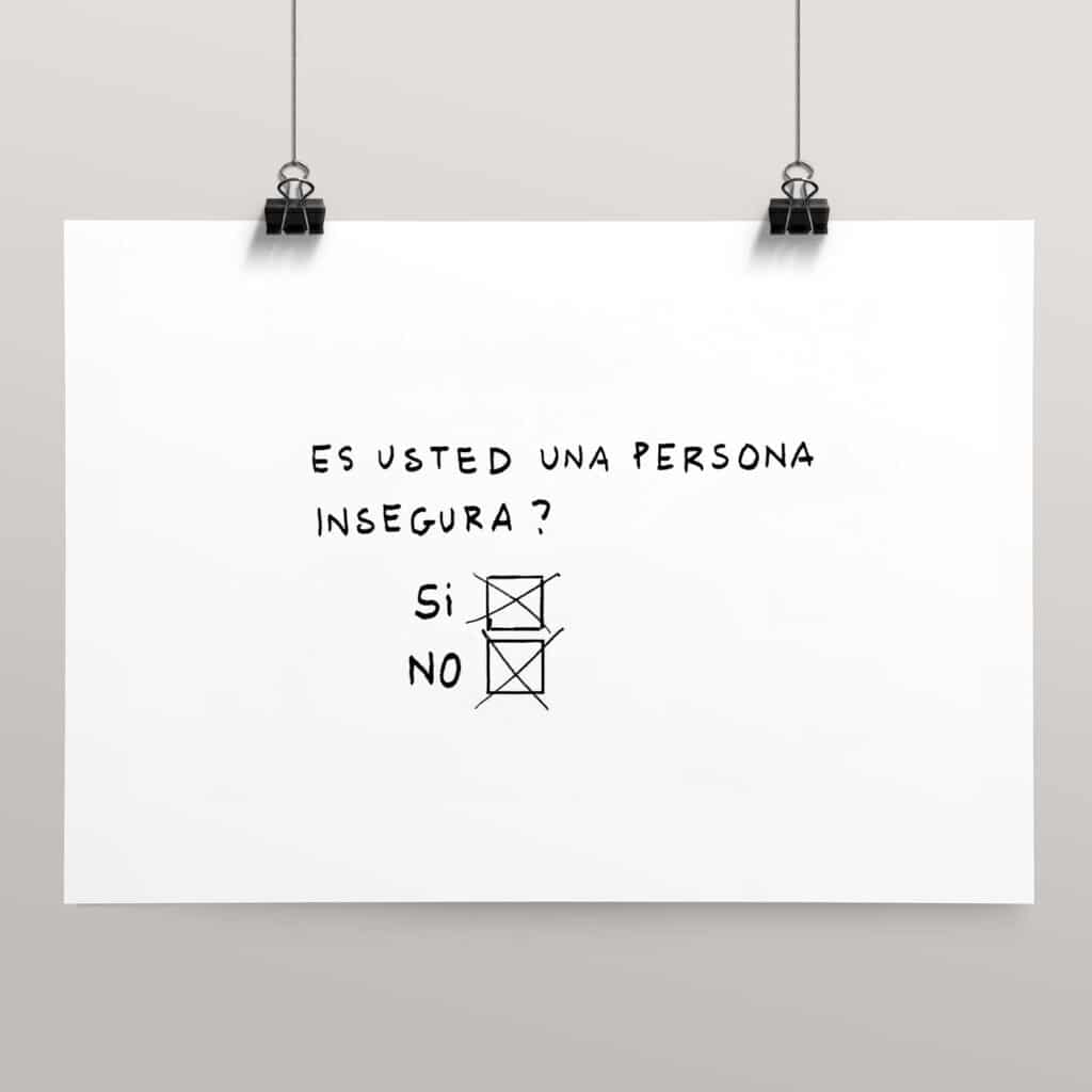 Lámina Persona insegura / Vaidhé Shop - Tienda de diseño